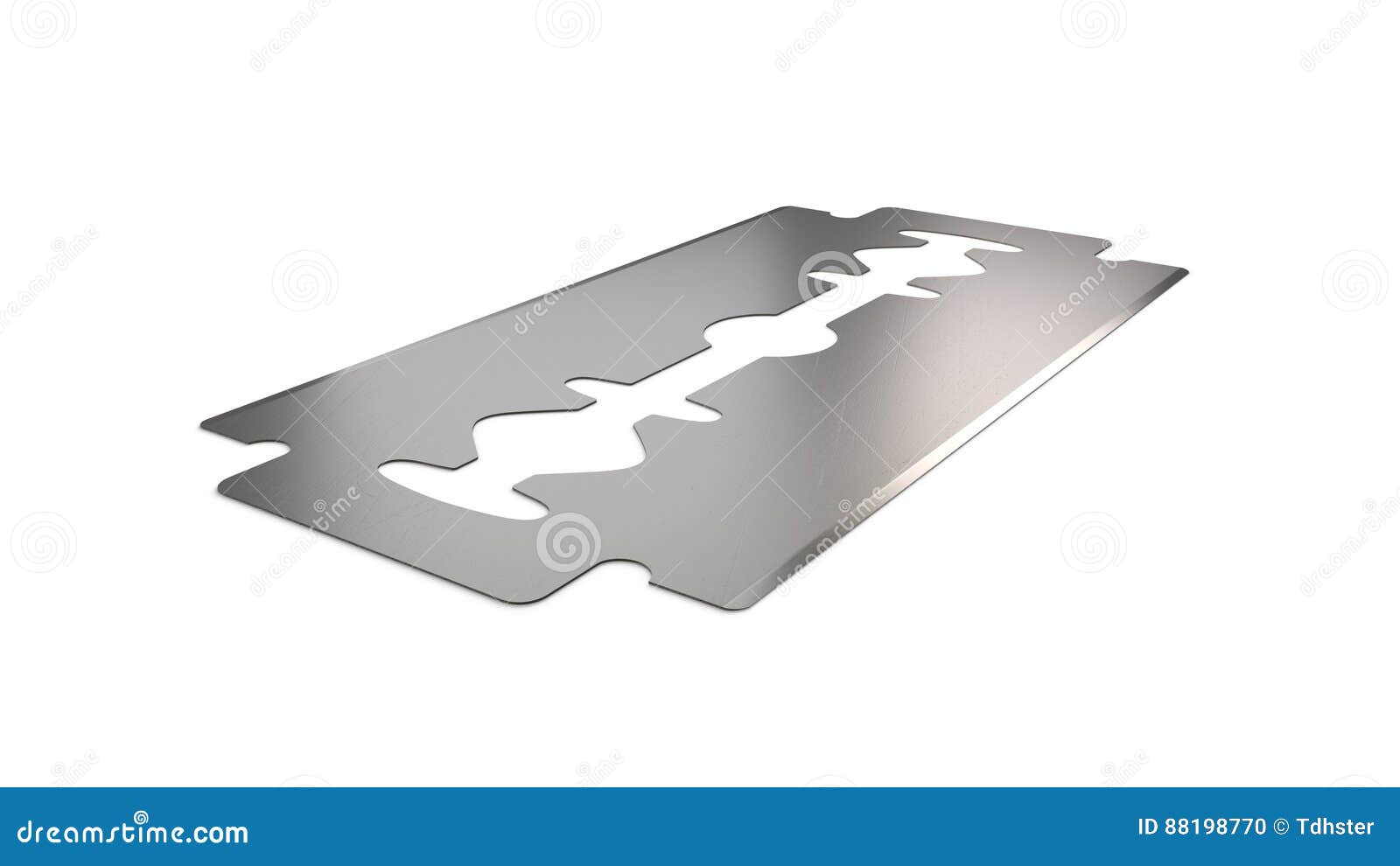 Razor Blade Angle Vew 3d Illustration Stock Illustration - Illustration ...