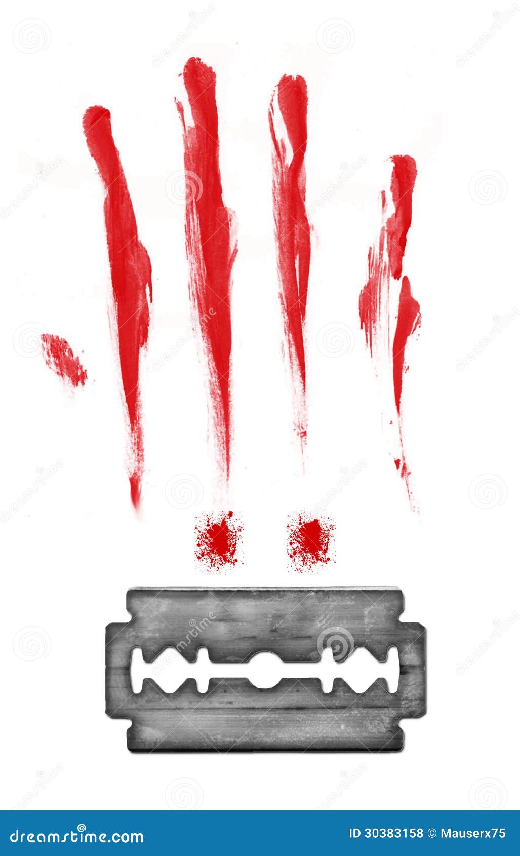 Razor Blade stock photo. Image of face, blood, hair, humor - 30383158