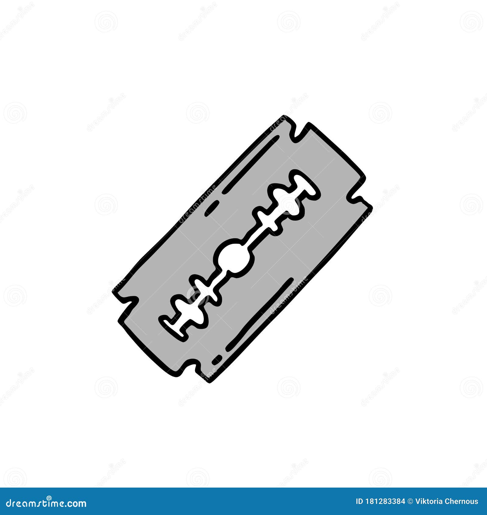 Razor Blade Doodle Icon, Vector Illustration Stock Illustration ...