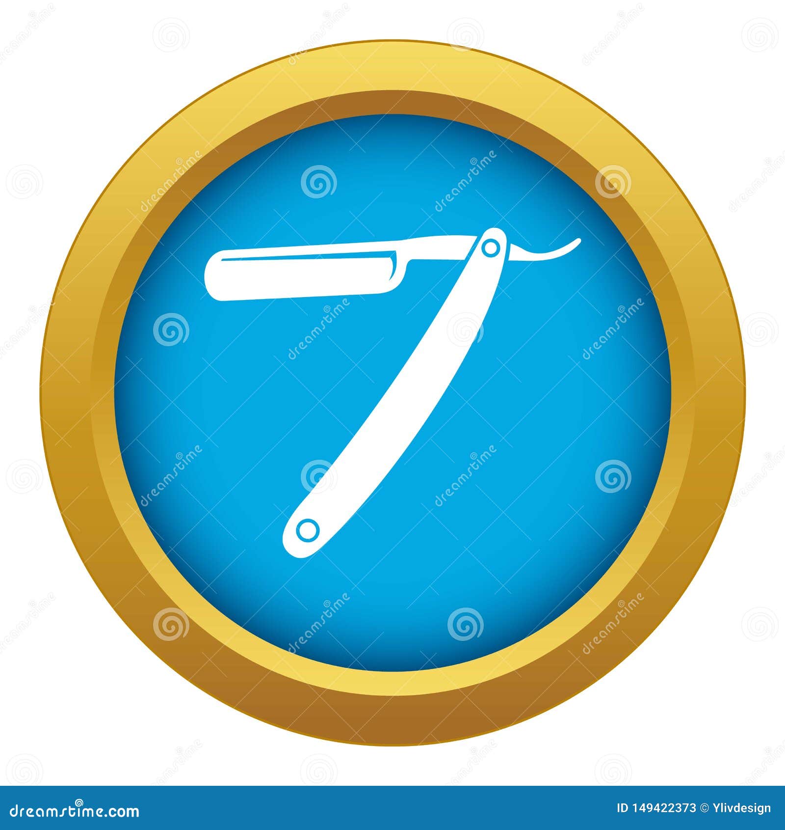 Razor Blade Icon Blue Vector Isolated Stock Vector - Illustration of ...