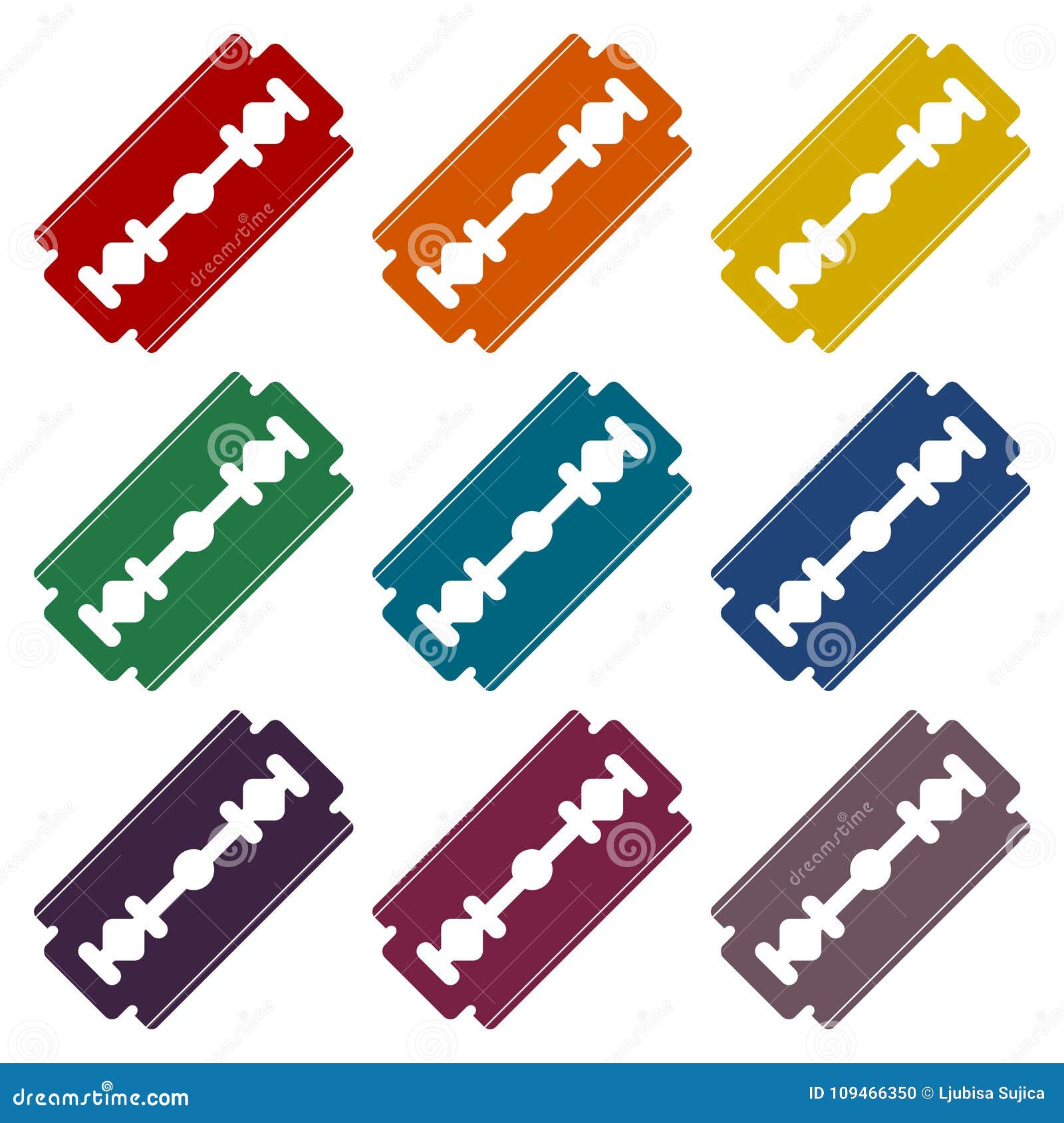 Razor blade icons set stock vector. Illustration of shop - 109466350 Razor blade icons set stock vector. Illustration of shop - 109466350