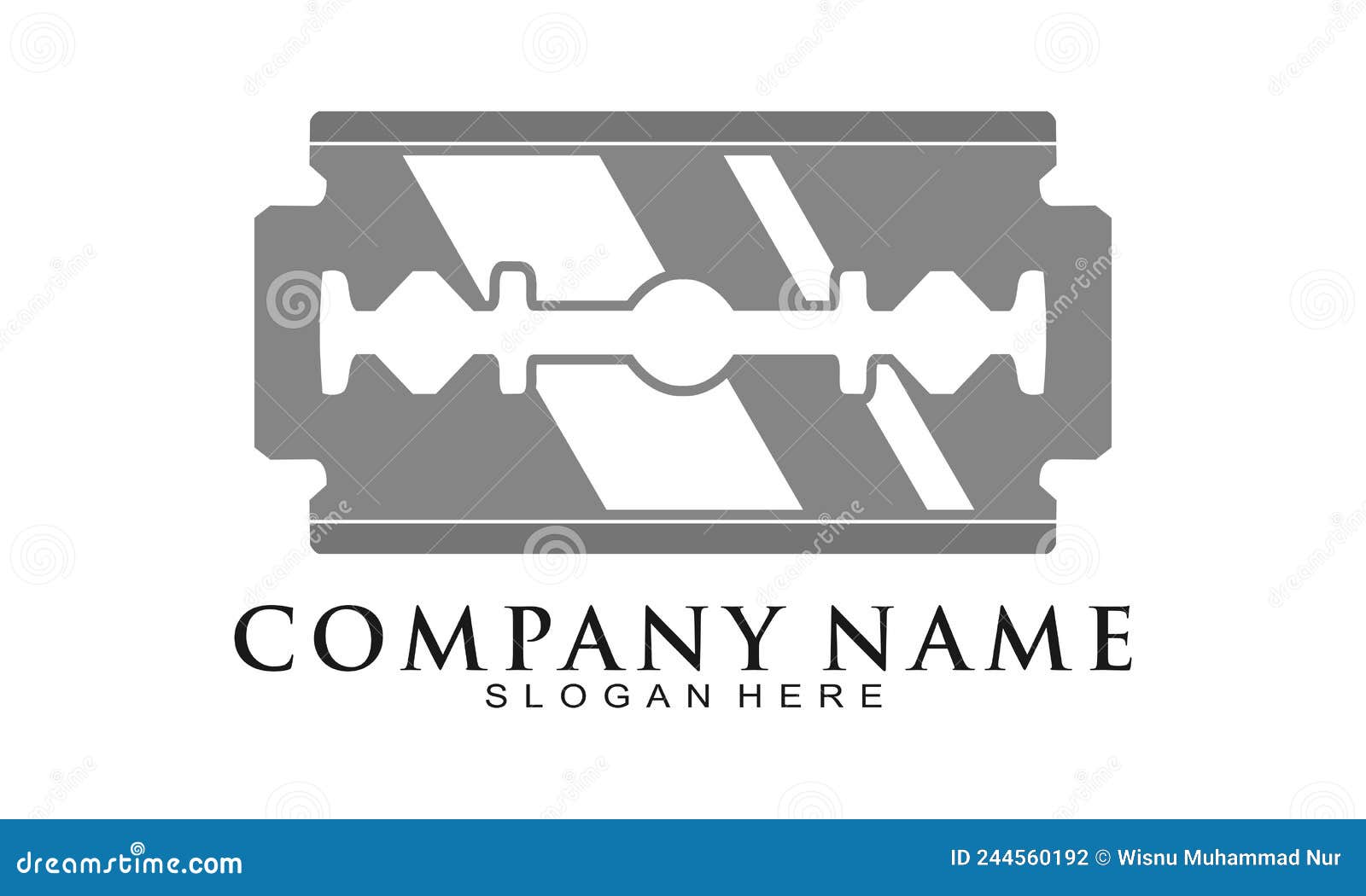 Razor Blade Illustration Vector Logo Stock Vector - Illustration of ...