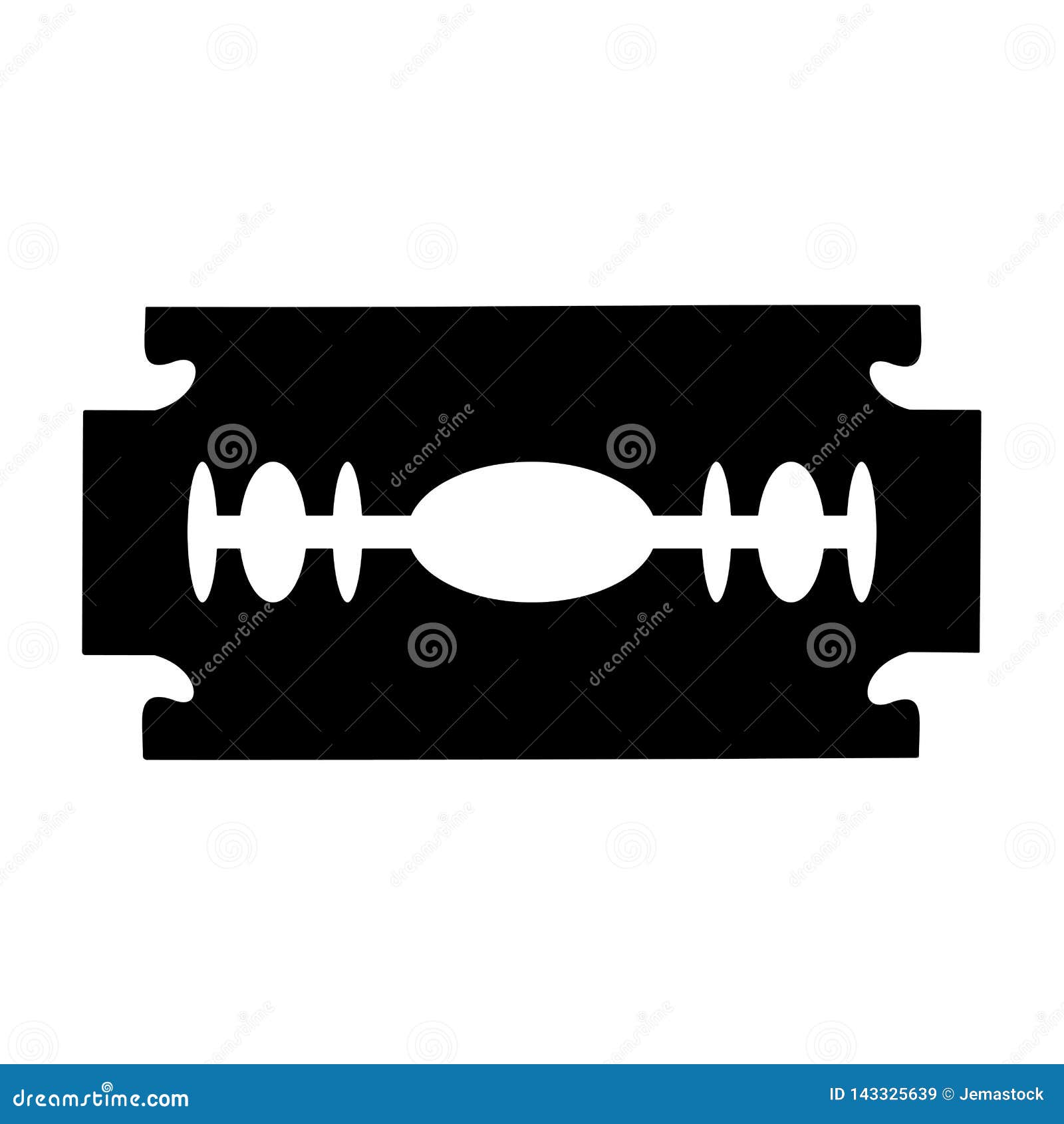 Razor Blade Isolated in Black and White Stock Vector - Illustration of ...