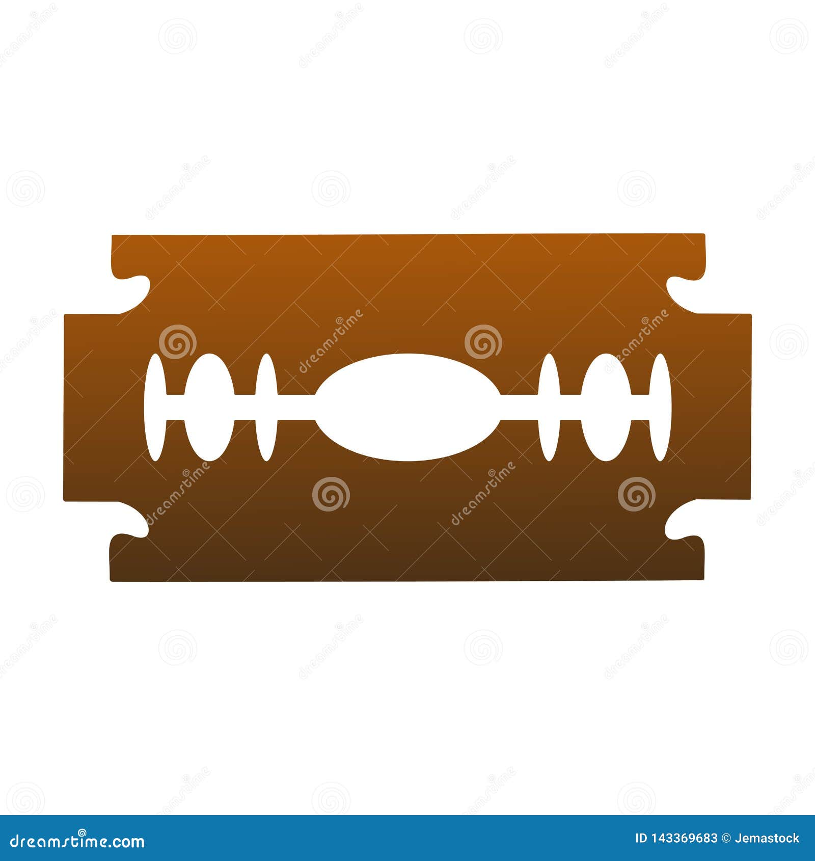 Razor Blade Isolated Orange Lines Stock Vector - Illustration of shears ...