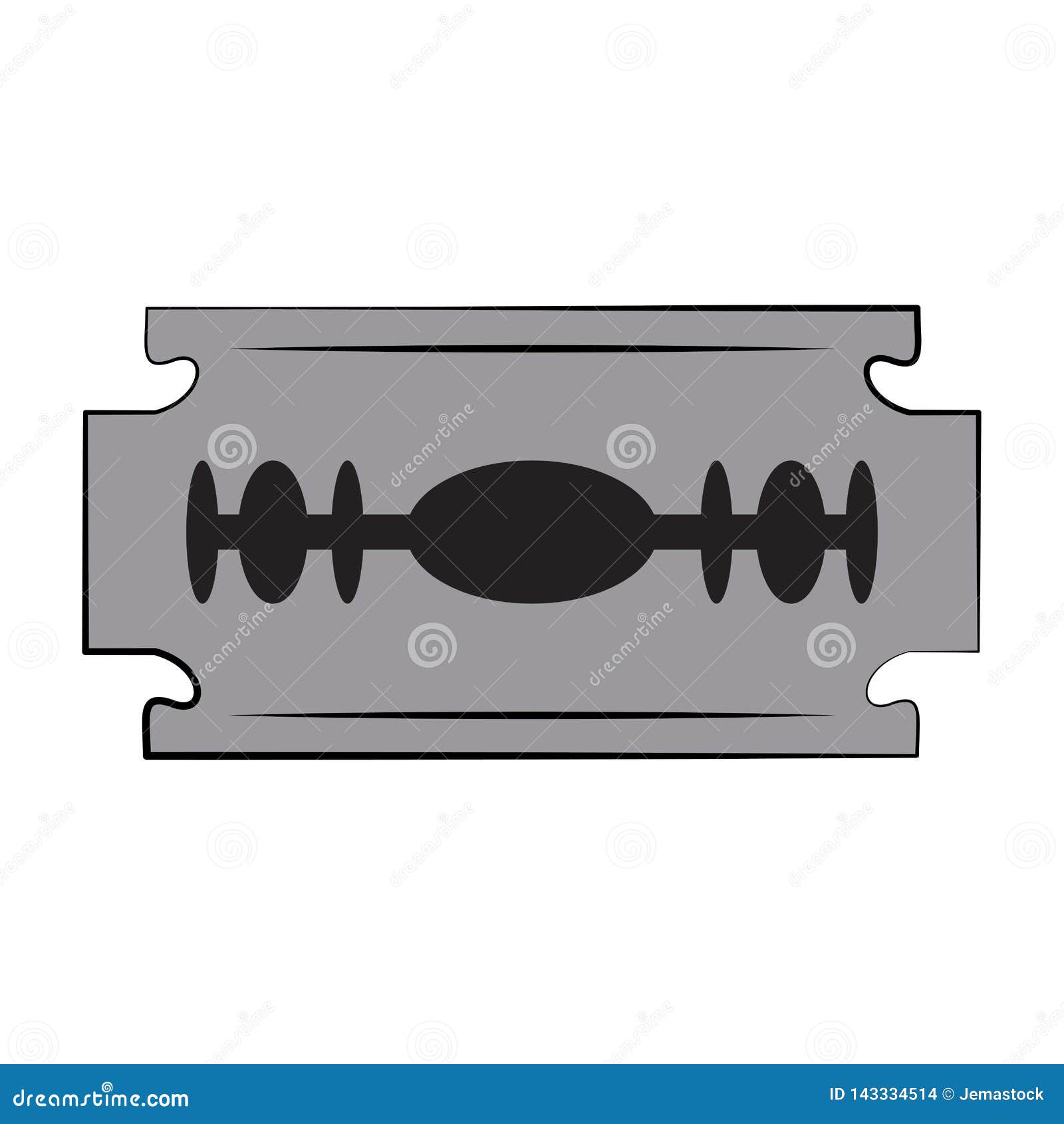 Razor blade isolated stock vector. Illustration of salon - 143334514