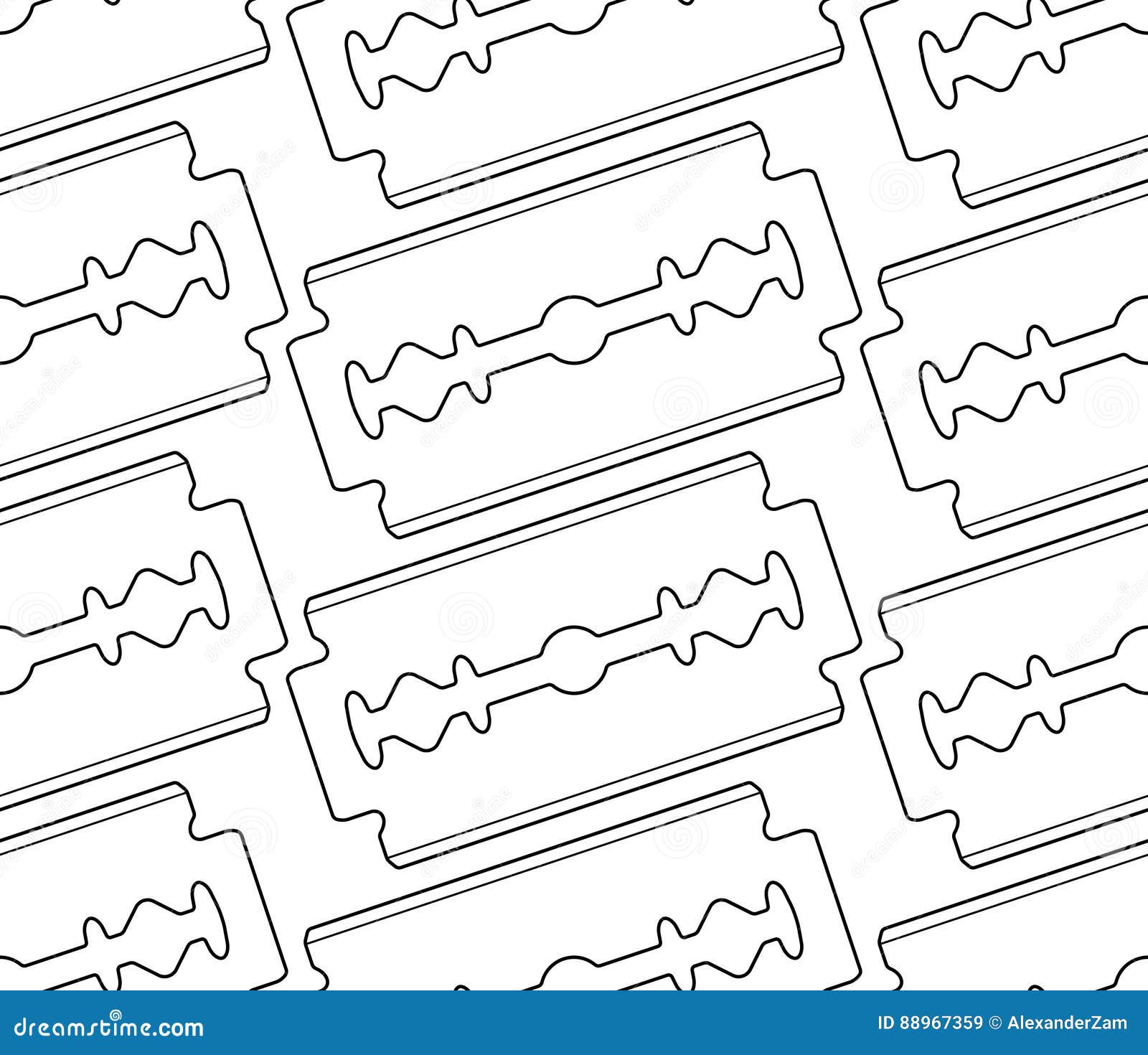 Razor blade pattern stock vector. Illustration of steel - 88967359