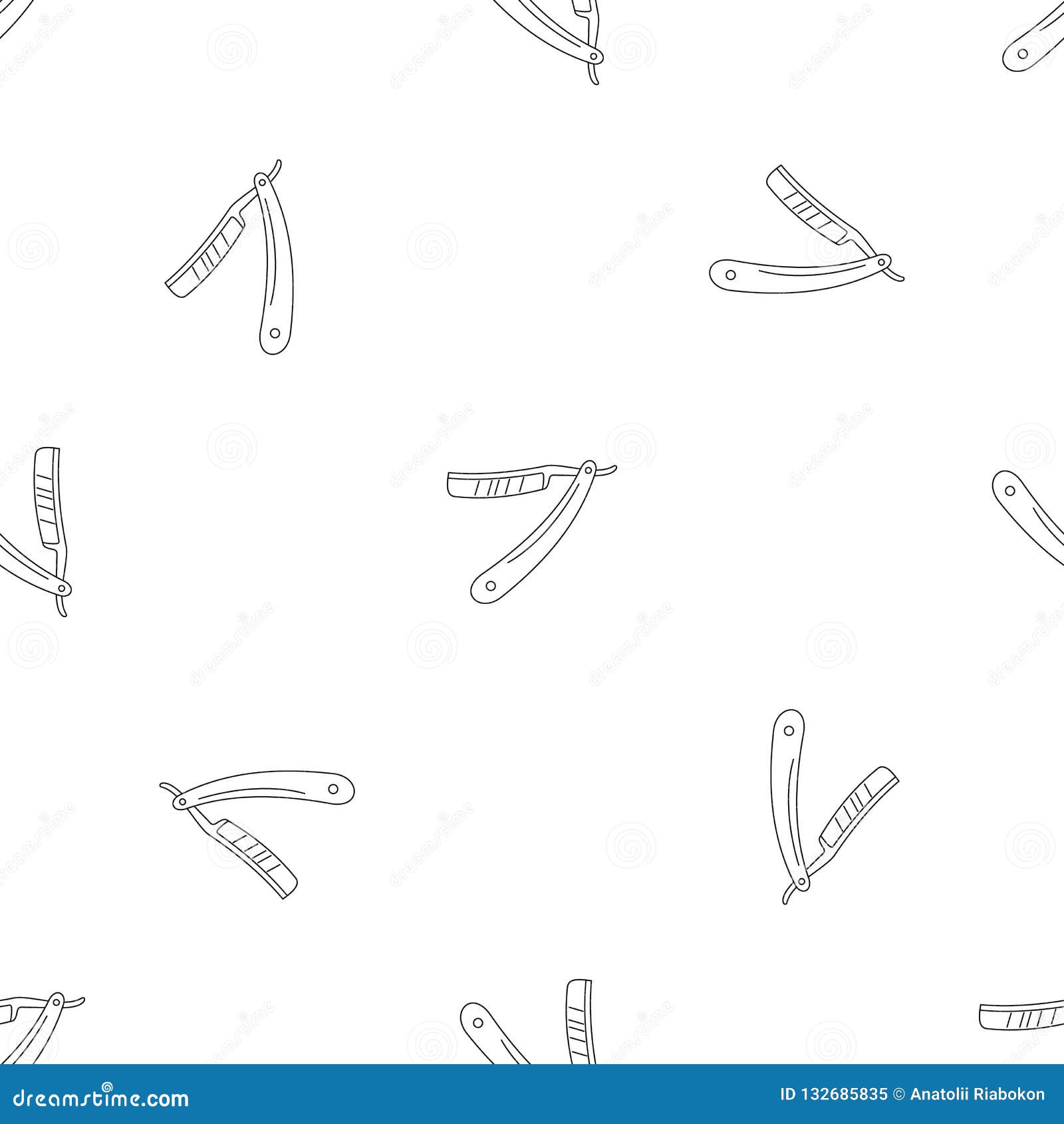 Razor Blade Pattern Seamless Vector Stock Vector - Illustration of ...