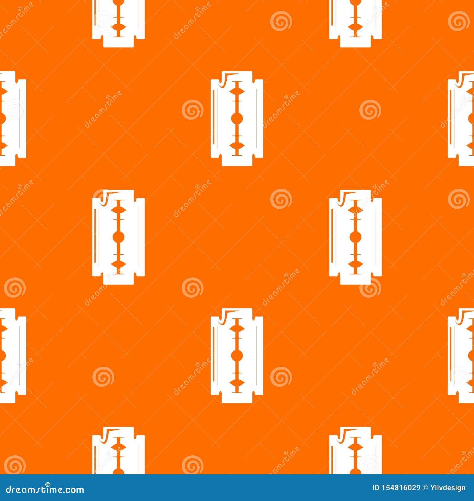 Razor Blade Pattern Vector Orange Stock Vector - Illustration of ...