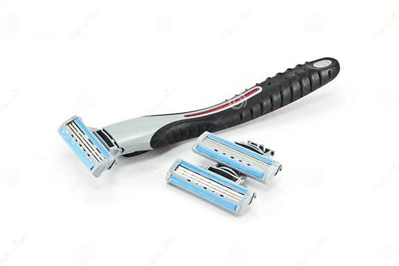 Razor blade set stock photo. Image of razor, blue, isolated - 17755922