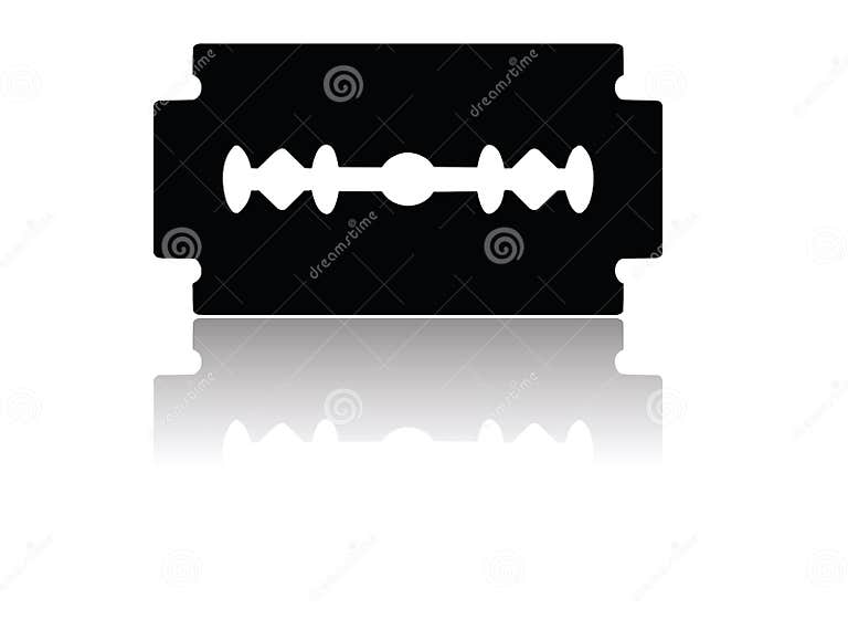 Razor Blade Silhouette on White Background Stock Vector - Illustration ...
