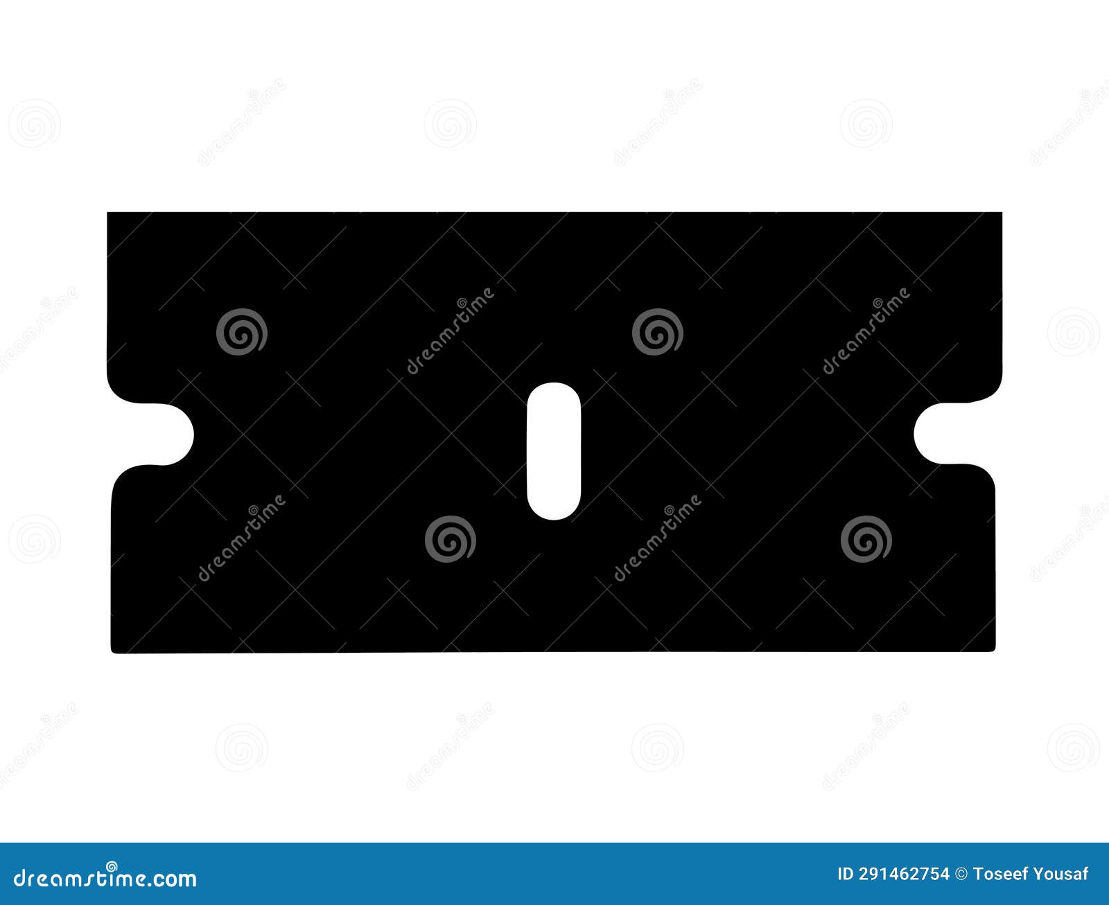 Razor Blade Silhouette on White Background Stock Vector - Illustration ...