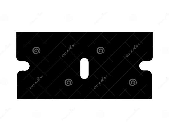 Razor Blade Silhouette on White Background Stock Vector - Illustration ...
