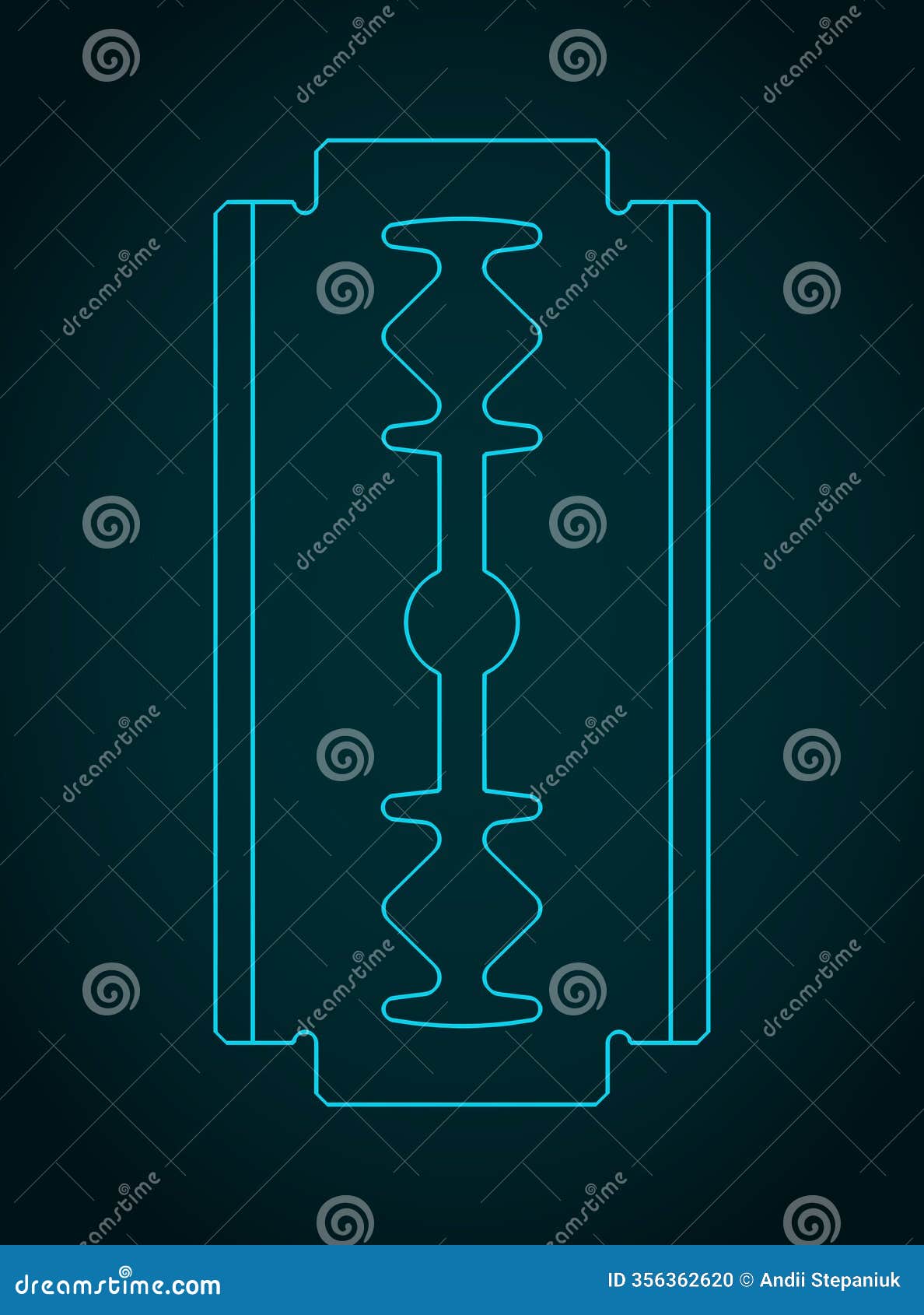 Razor blade sketch stock illustration. Illustration of equipment ...