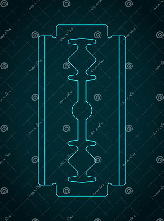 Razor blade sketch stock illustration. Illustration of equipment ...