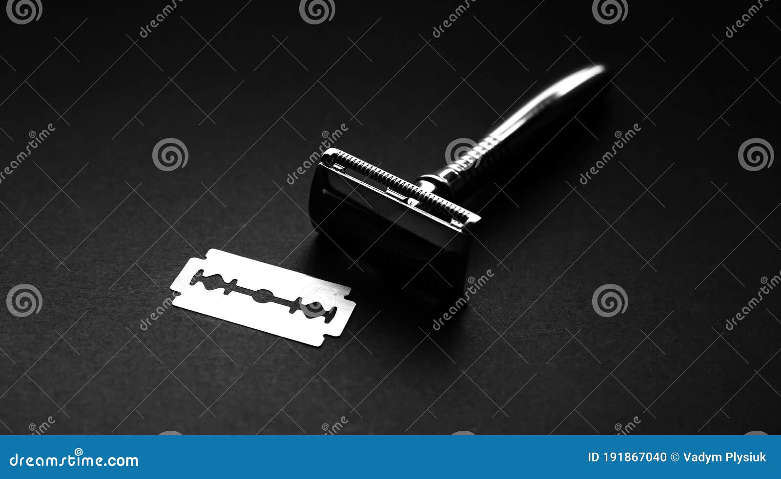 Razor and Blade on the Table. Stylish Men Set. Idea for a Gift Stock ...