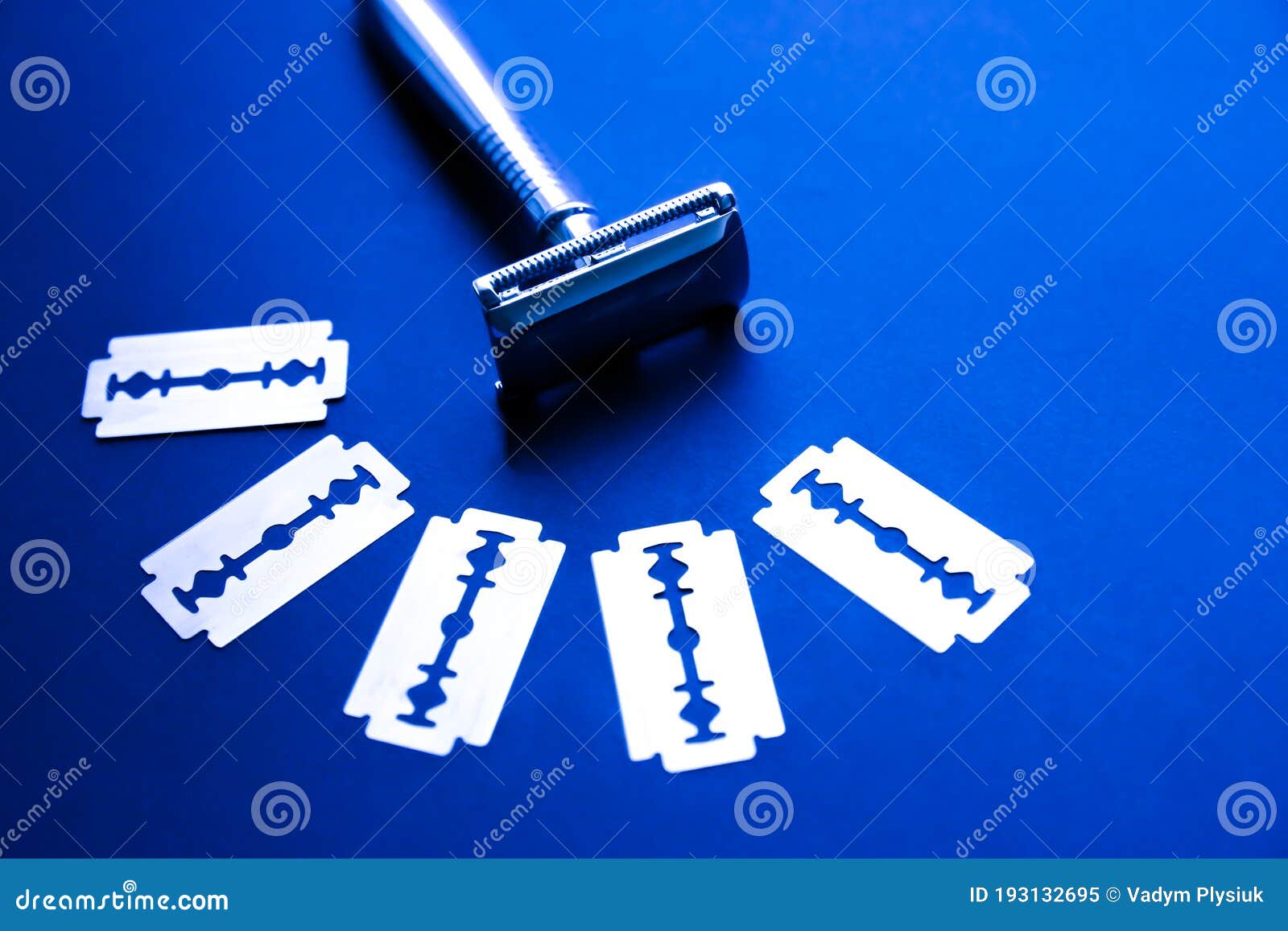 Razor and Blade on the Table. Stylish Men Set. Idea for a Gift Stock ...