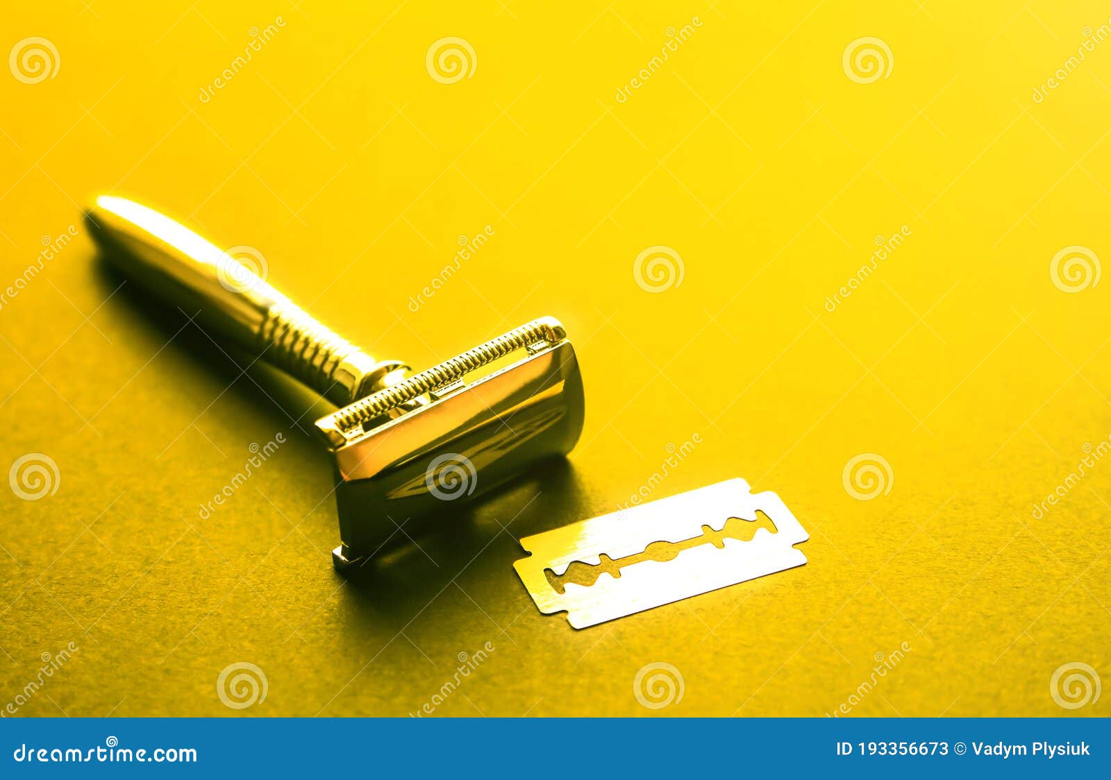 Razor and Blade on the Table. Stylish Men Set. Idea for a Gift Stock ...