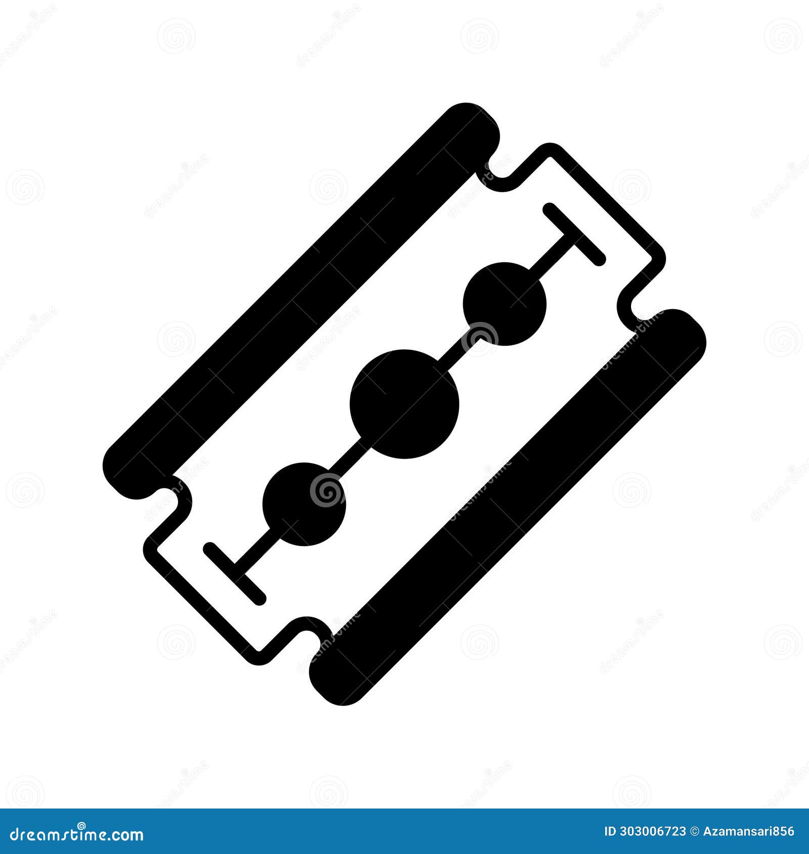 Razor Blade Vector Design Isolated on White Background Stock Vector ...