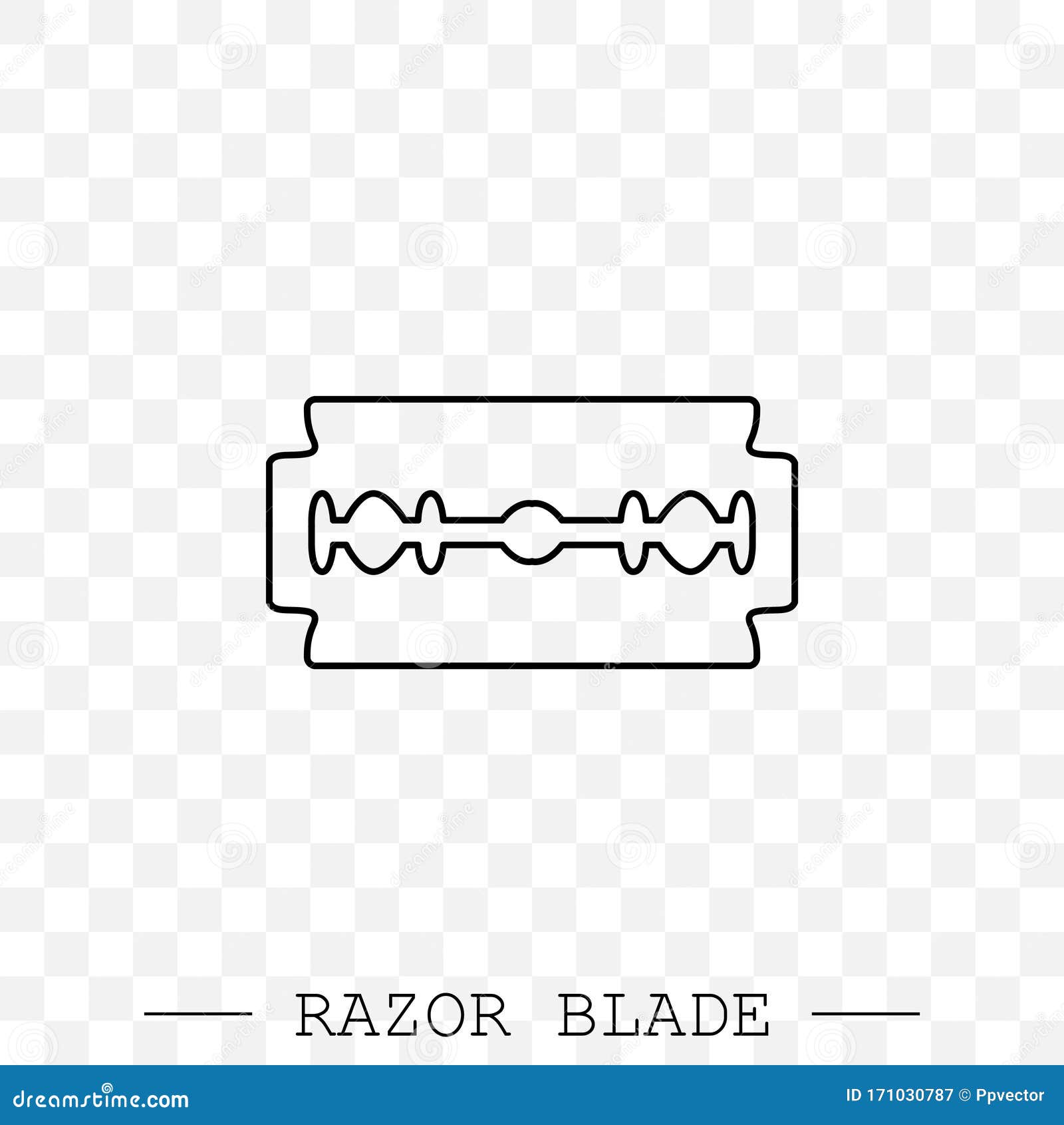 Razor Blade Vector Line, Linear Icon. Barber Logo Design ...