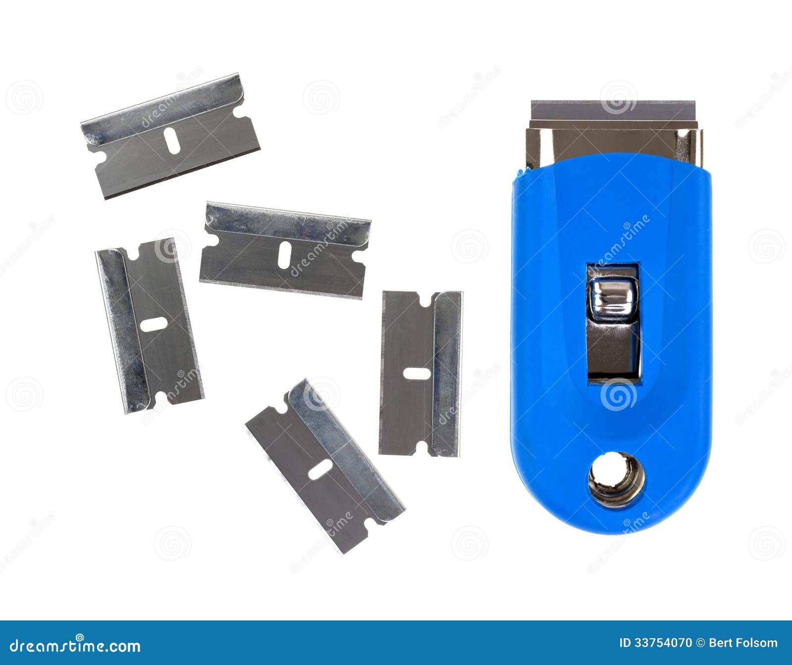 Razor blades and scraper stock photo. Image of metal - 33754070