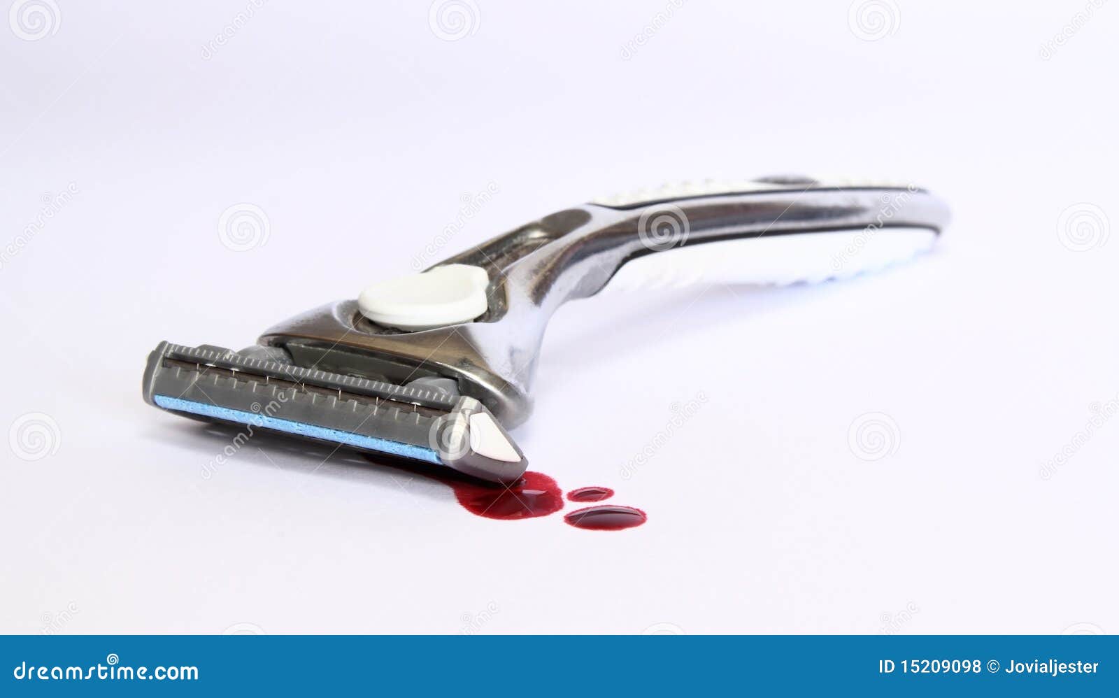 Razor with blood stock photo. Image of male, cosmetics - 15209098