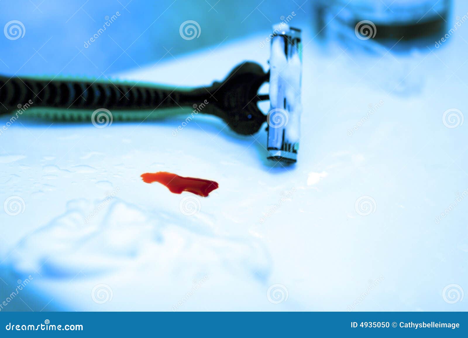 Razor and blood stock photo. Image of preparation, hurt - 4935050