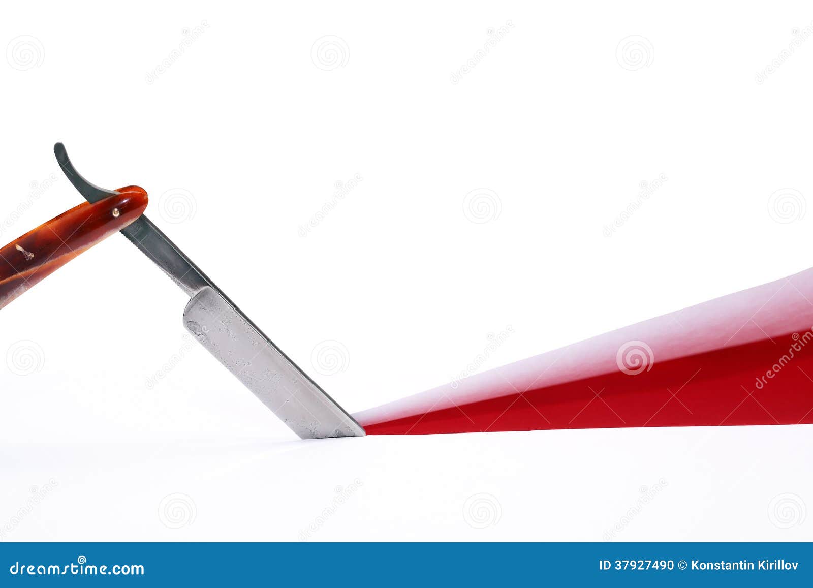 Razor Cutting Paper stock photo. Image of paper, slit - 37927490