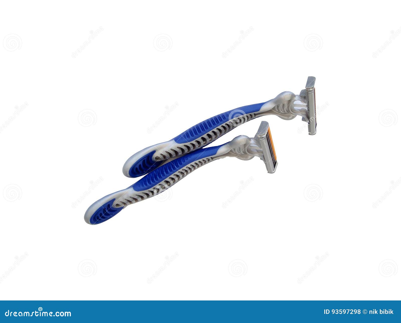 Razor Disposable with Three Blades on a White Background Stock Photo ...