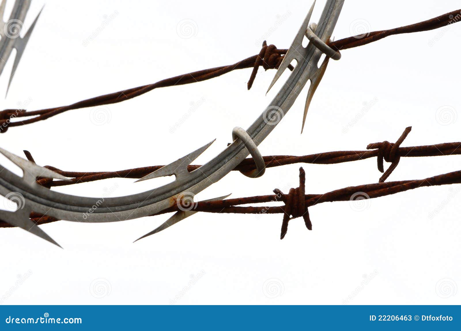 Razor Fence stock image. Image of razor, jail, metal - 22206463