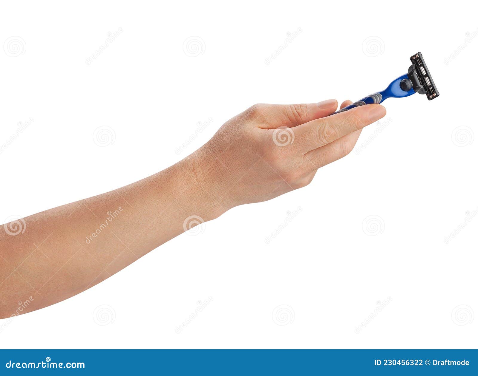 Razor in hand stock photo. Image of shave, handle, single - 230456322