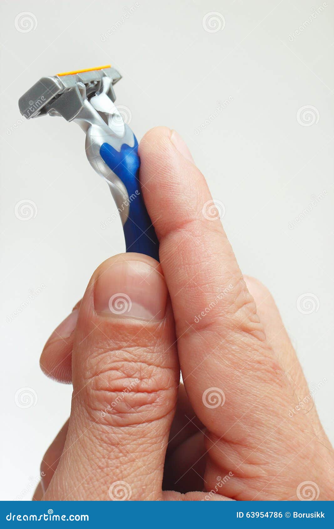 Razor in the Hands of Man Closeup Stock Photo - Image of equipment ...