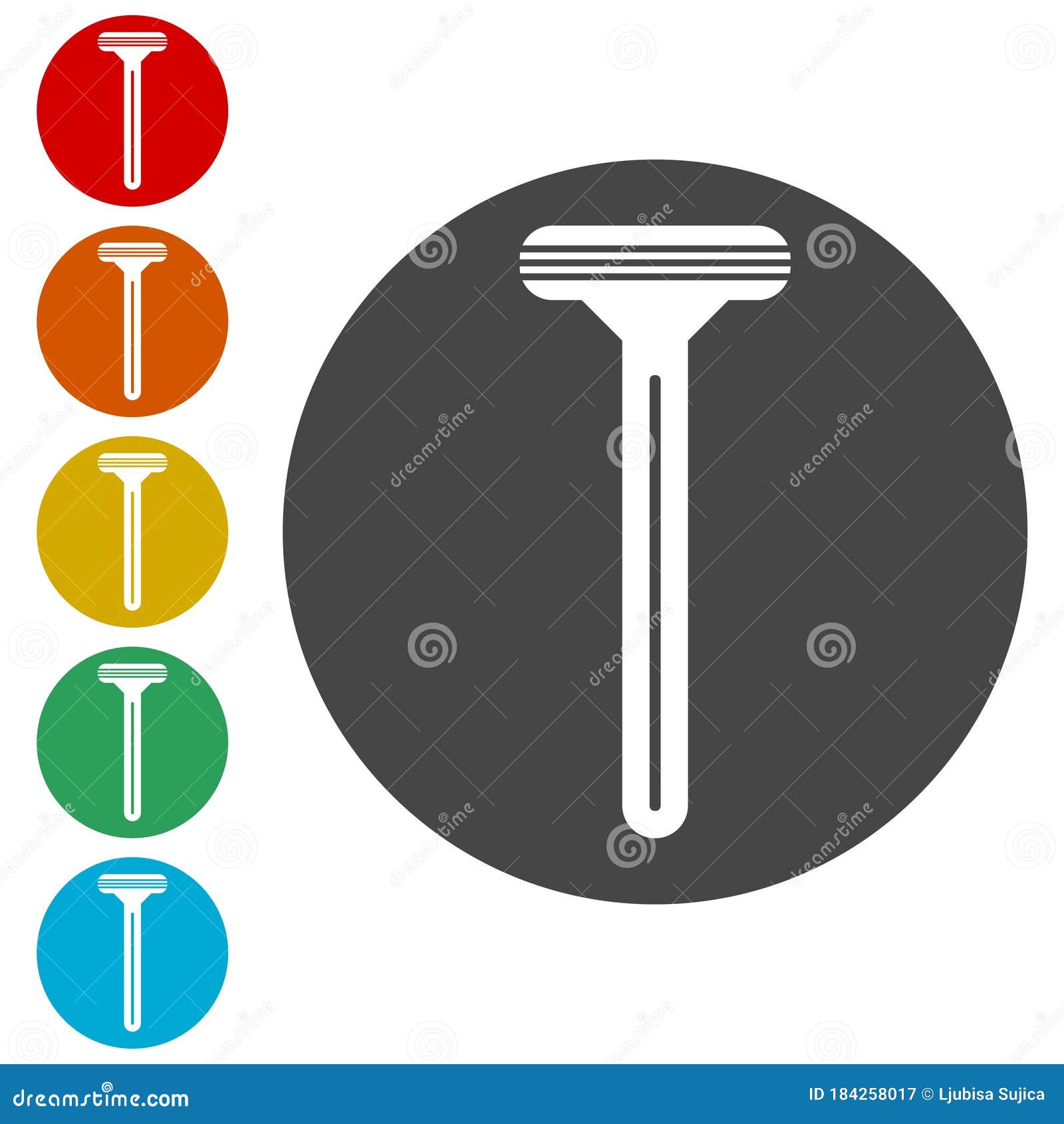 Razor icon stock vector. Illustration of design, dental - 184258017