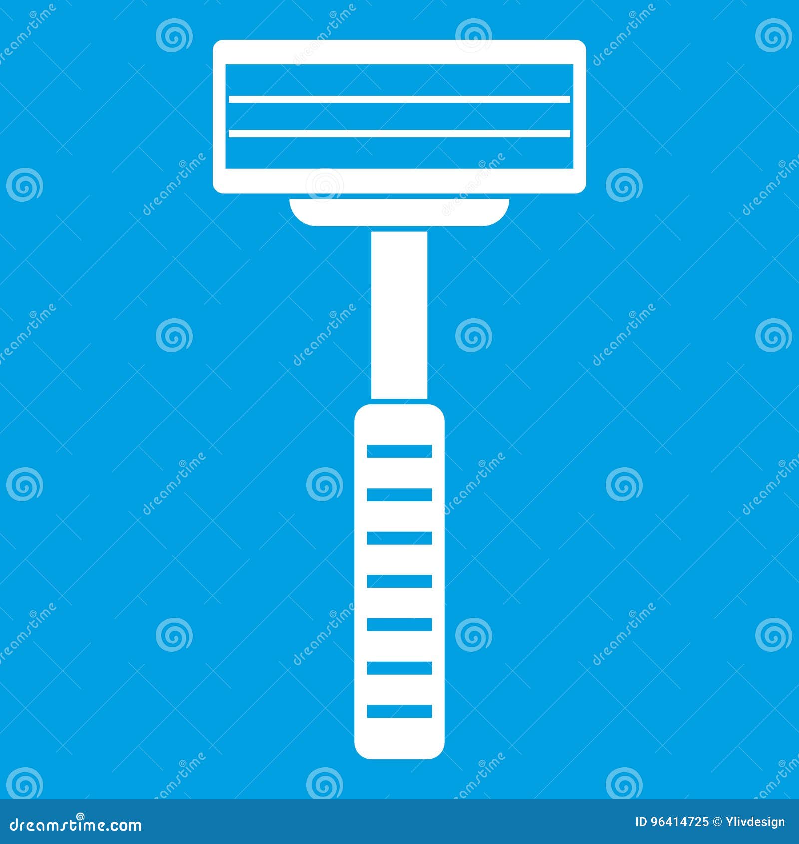 Razor icon white stock vector. Illustration of blue, care - 96414725