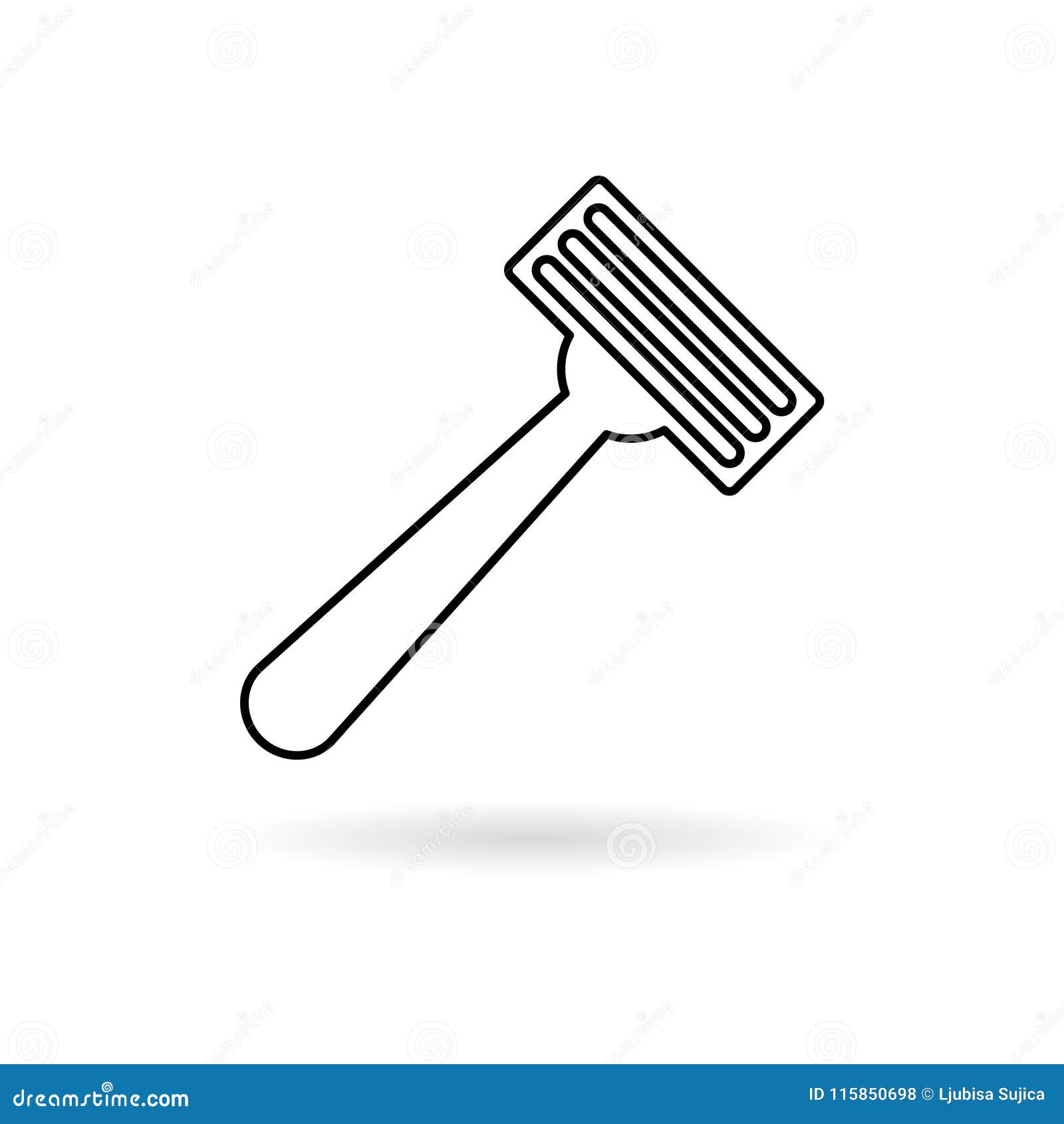 Razor line icon stock illustration. Illustration of healthy - 115850698