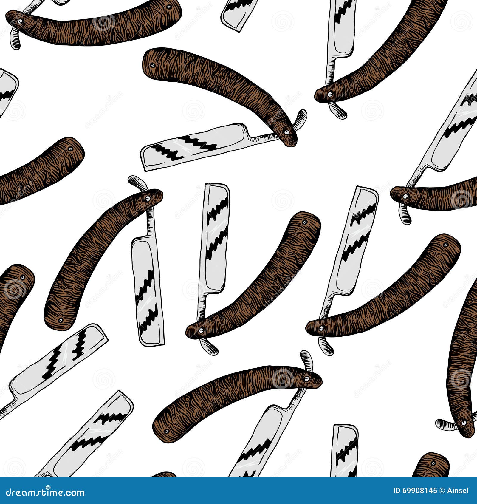 Razor pattern stock vector. Illustration of tool, beauty - 69908145