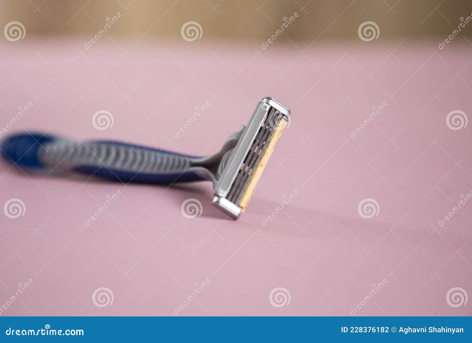 Razor on pink background stock photo. Image of background - 228376182
