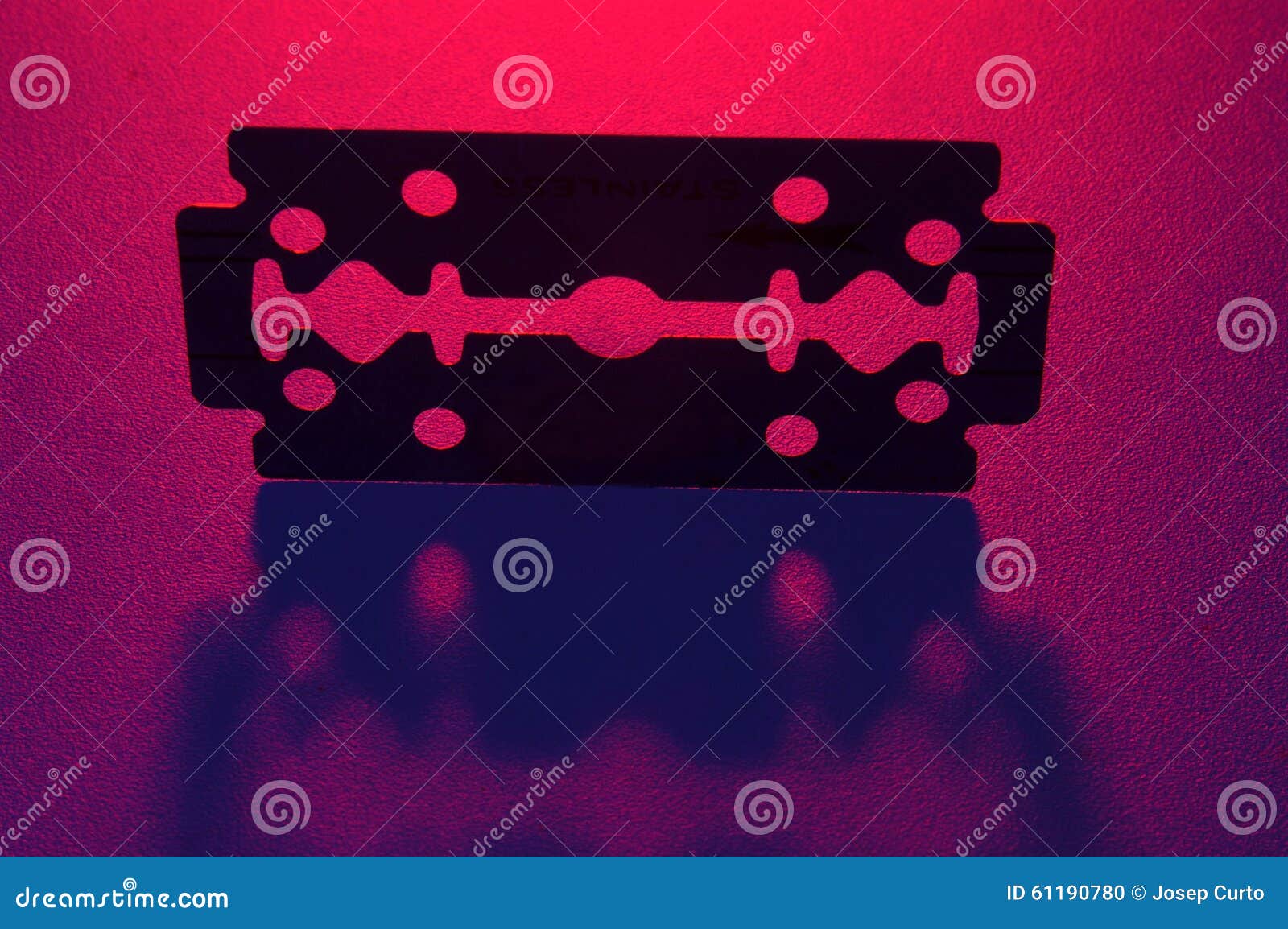 Razor with Red Background and Shadow Stock Photo - Image of shadow ...