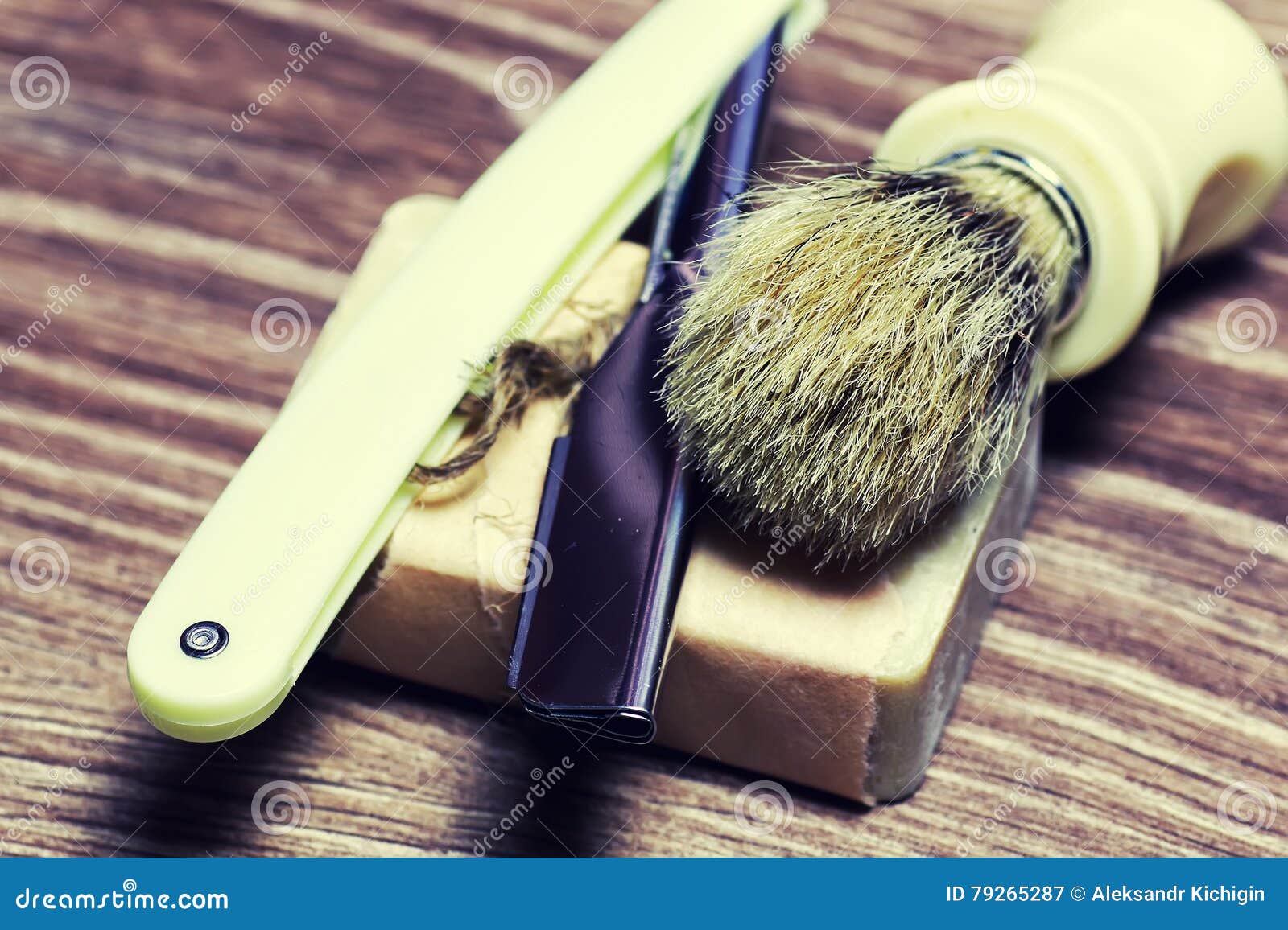 Razor sharp soap brush stock image. Image of shave, depilate - 79265287