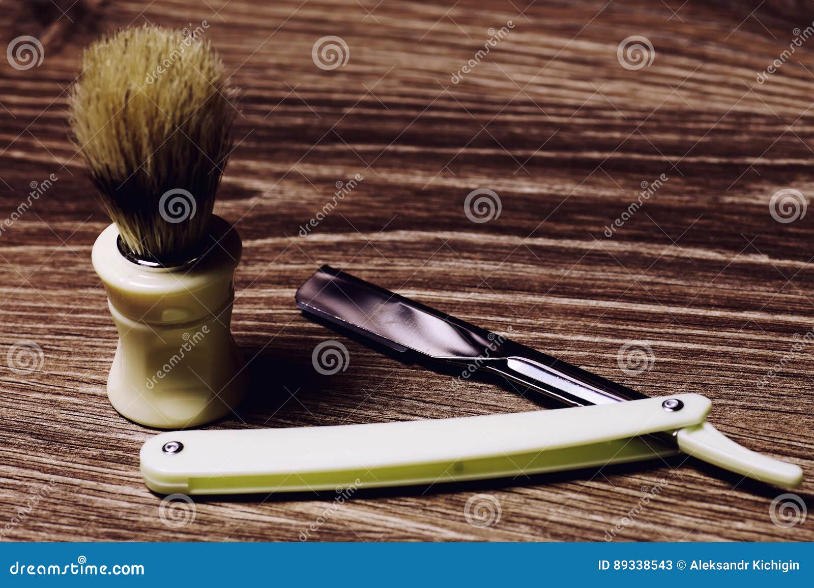 Razor Sharp Soap Brush Retro Stock Image - Image of equipment, blade ...