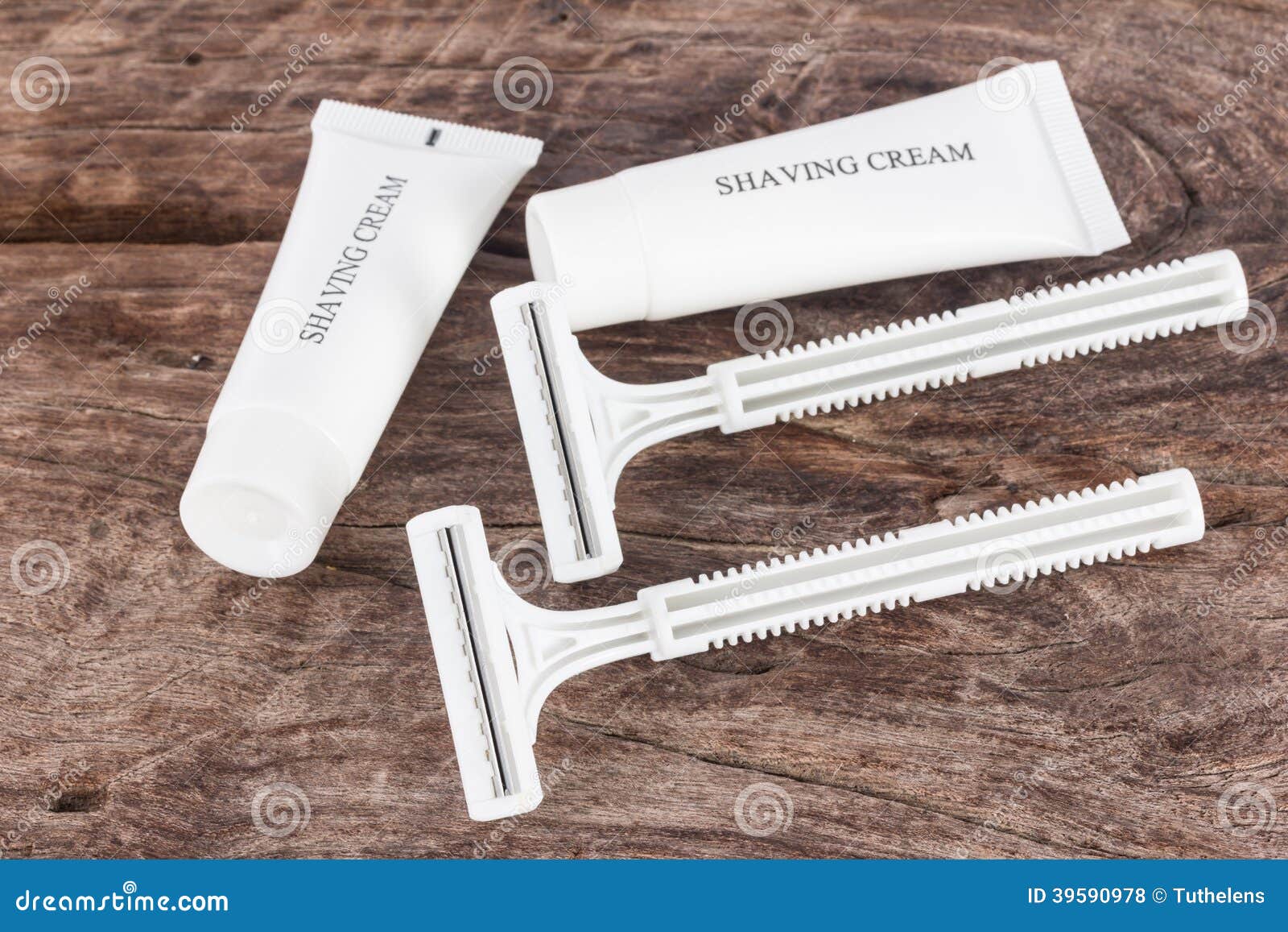 Razor and shaving cream stock photo. Image of strop, vintage - 39590978