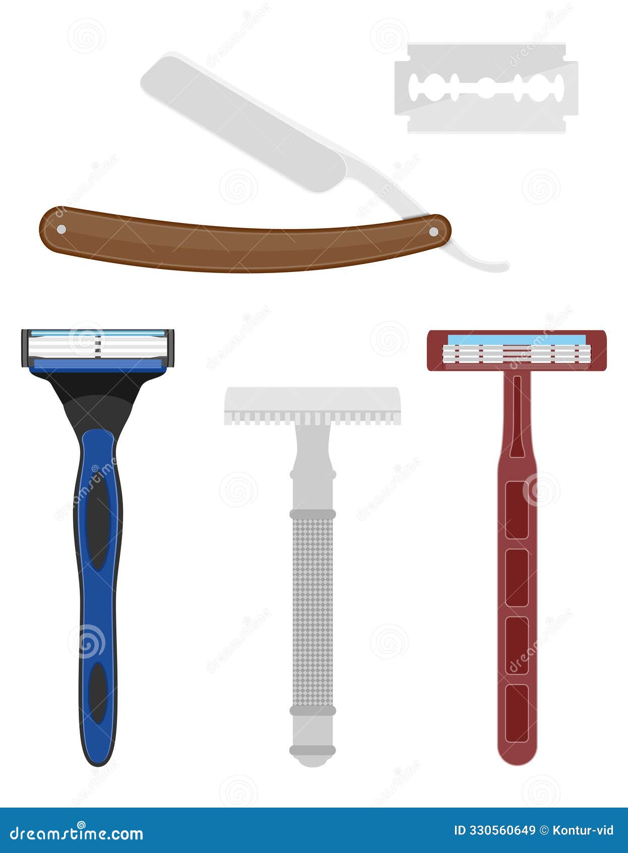 Razor for Shaving Flat Style Vector Illustration Stock Vector ...