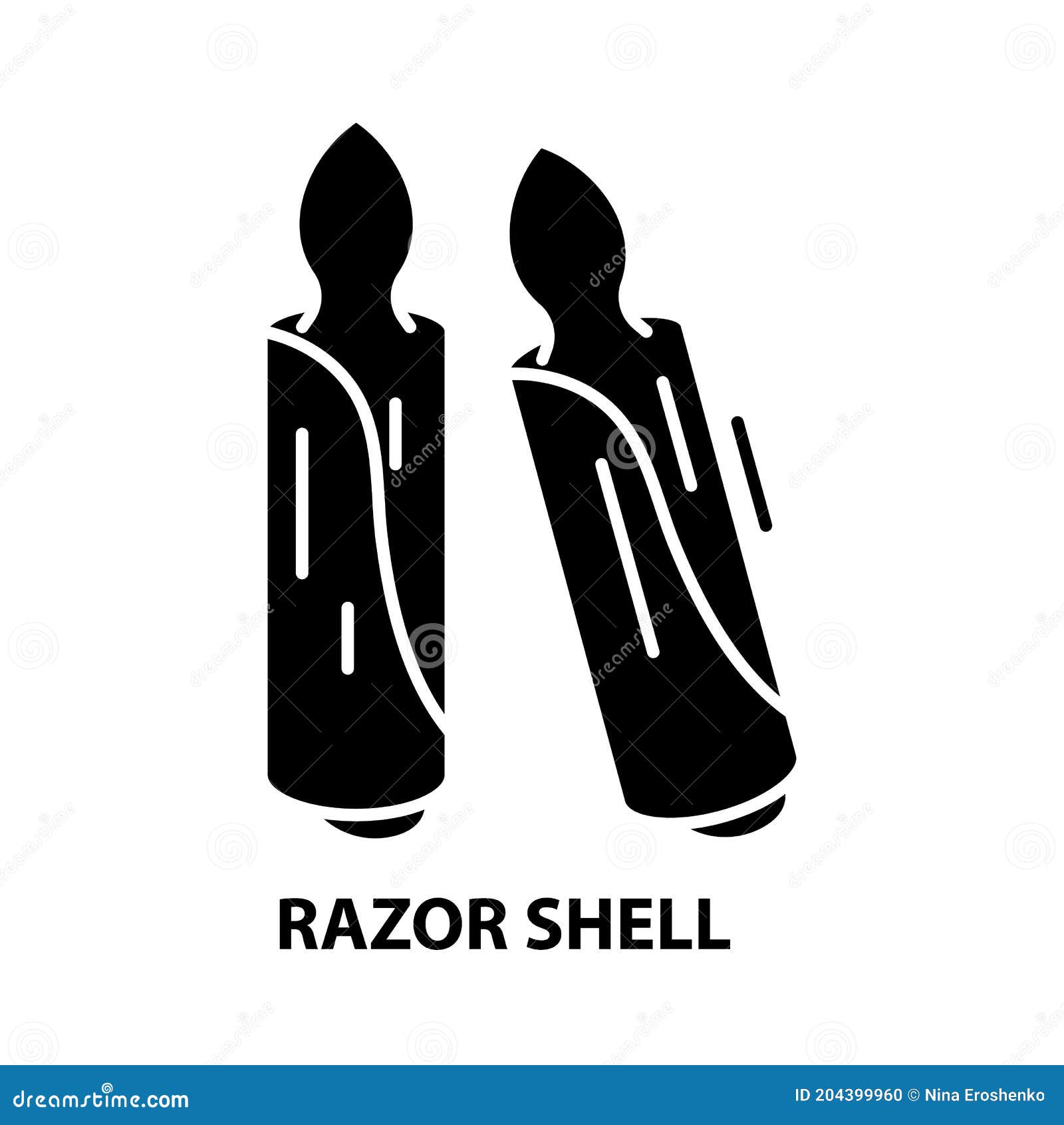 Razor Shell Line Icon, Outline Symbol, Vector Illustration, Concept ...