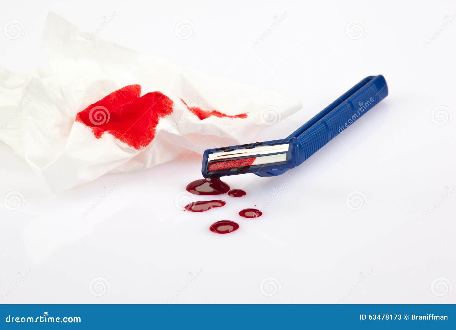 Razor with Splashes of Blood Stock Image - Image of body, lubricant ...