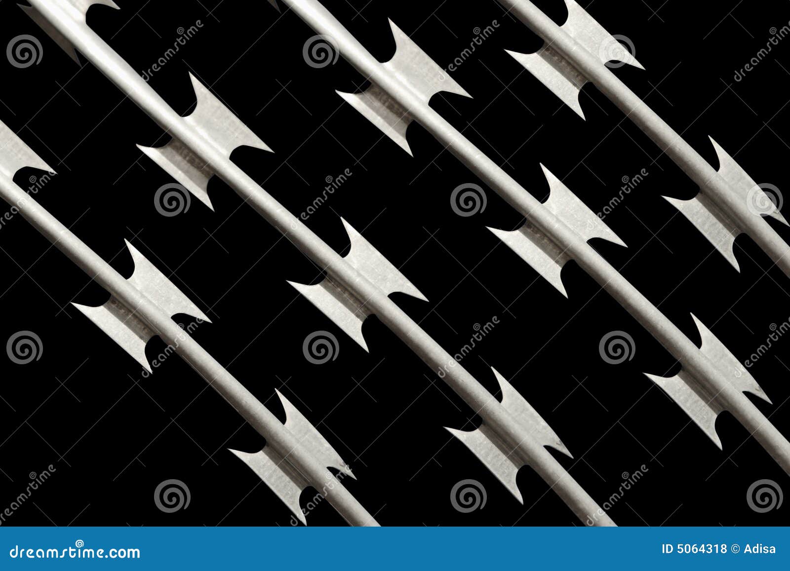 Razor wire stock photo. Image of jail, barrier, fence - 5064318