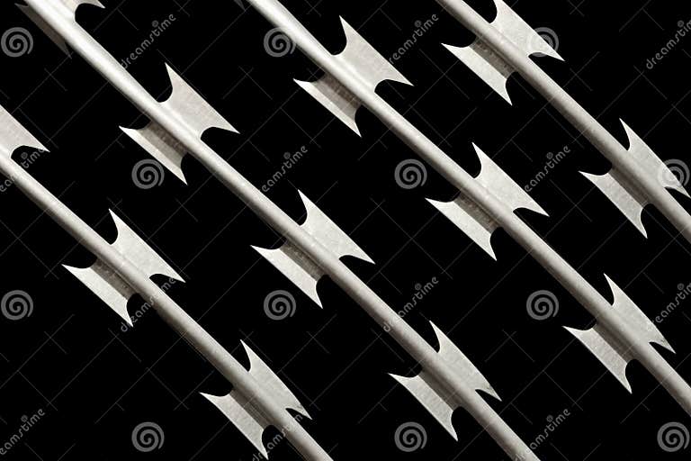 Razor wire stock photo. Image of jail, barrier, fence - 5064318