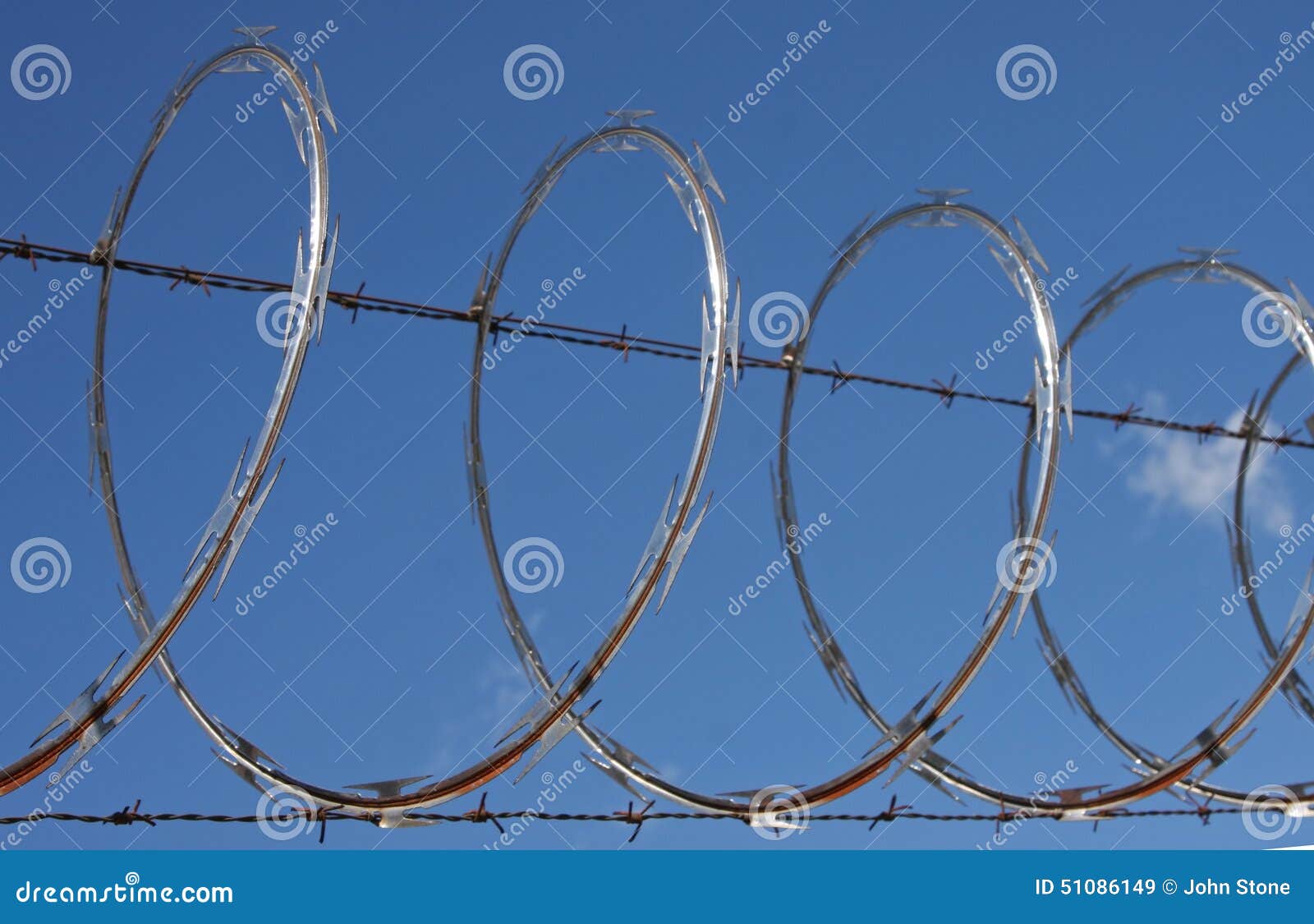 Razor wire stock image. Image of enclosure, wire, barb - 51086149