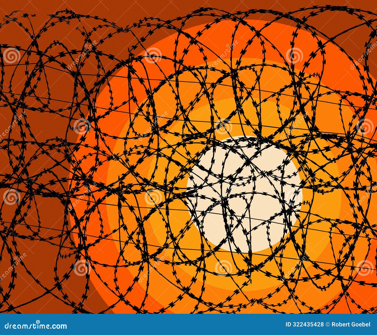 Coils Of Razor Wire As Used In Detainment Camps And Prisons And Borders ...