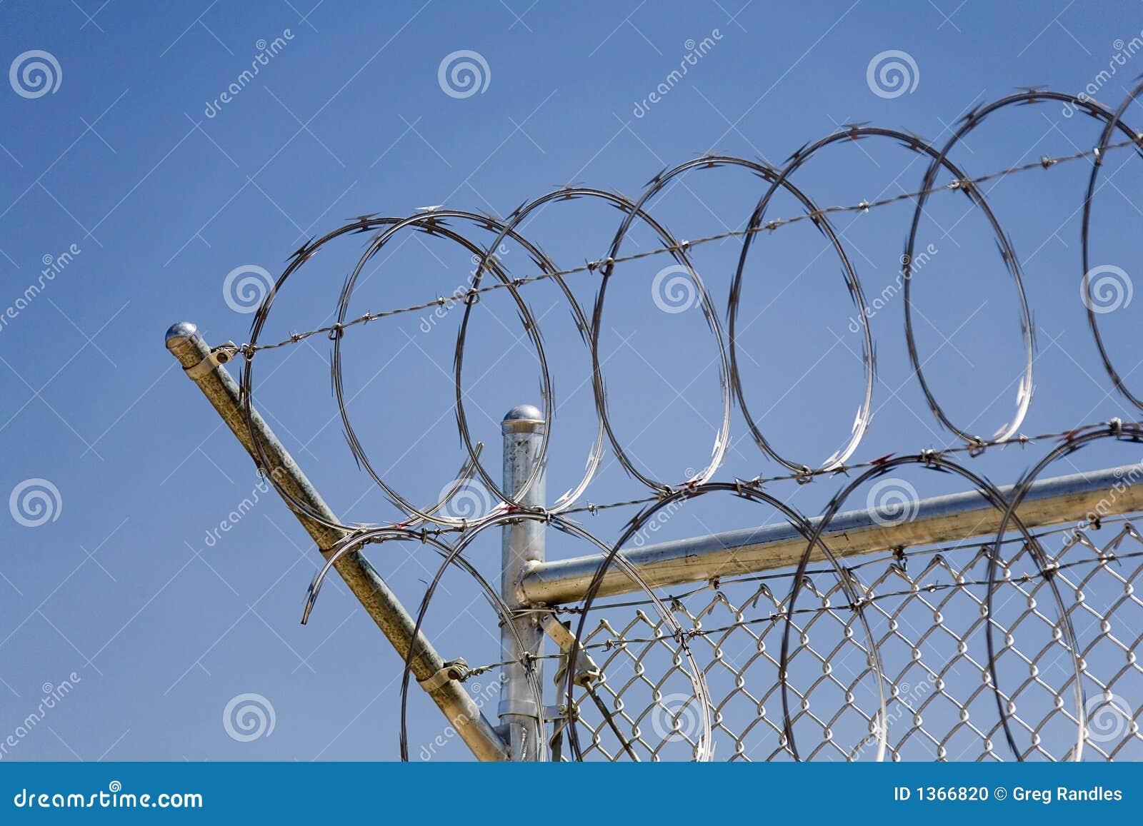 Razor Wire Security Fence_01 Stock Photo - Image: 1366820