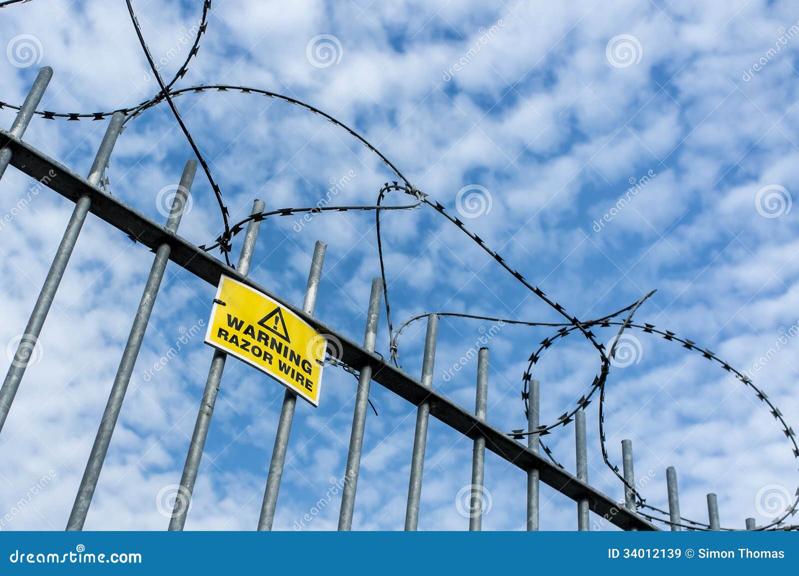 Razor Wire stock image. Image of warning, fence, wire - 34012139
