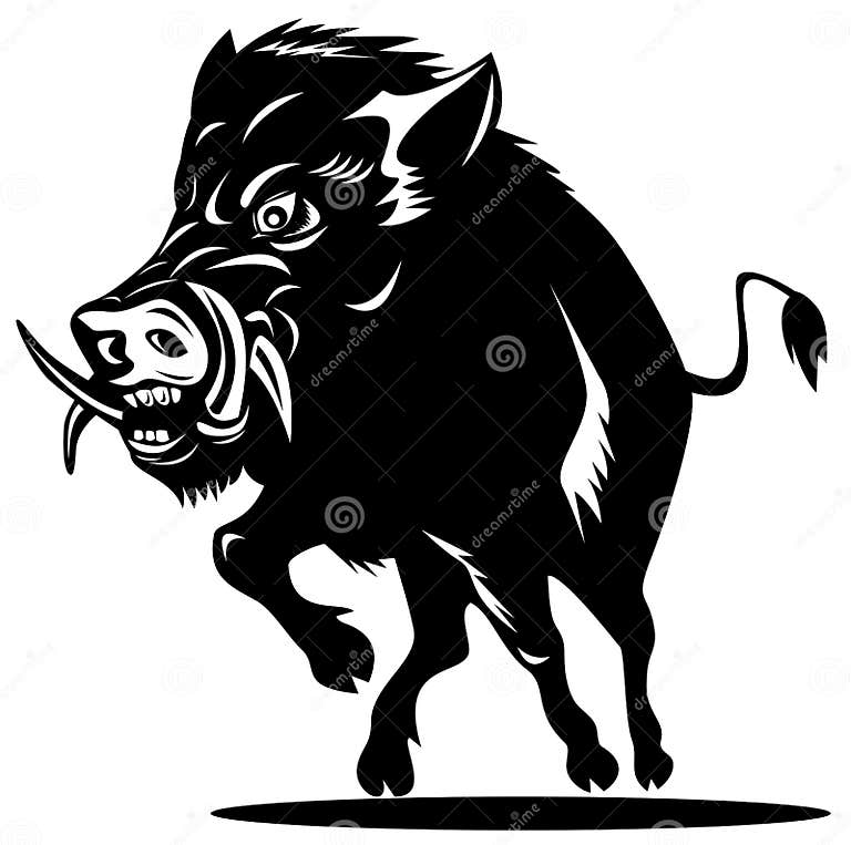 Razorback stock vector. Illustration of monster, white - 5391829